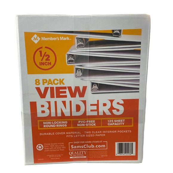 Member's Mark | Office | Members Mark 2 Roundring View Binder White 8 ...